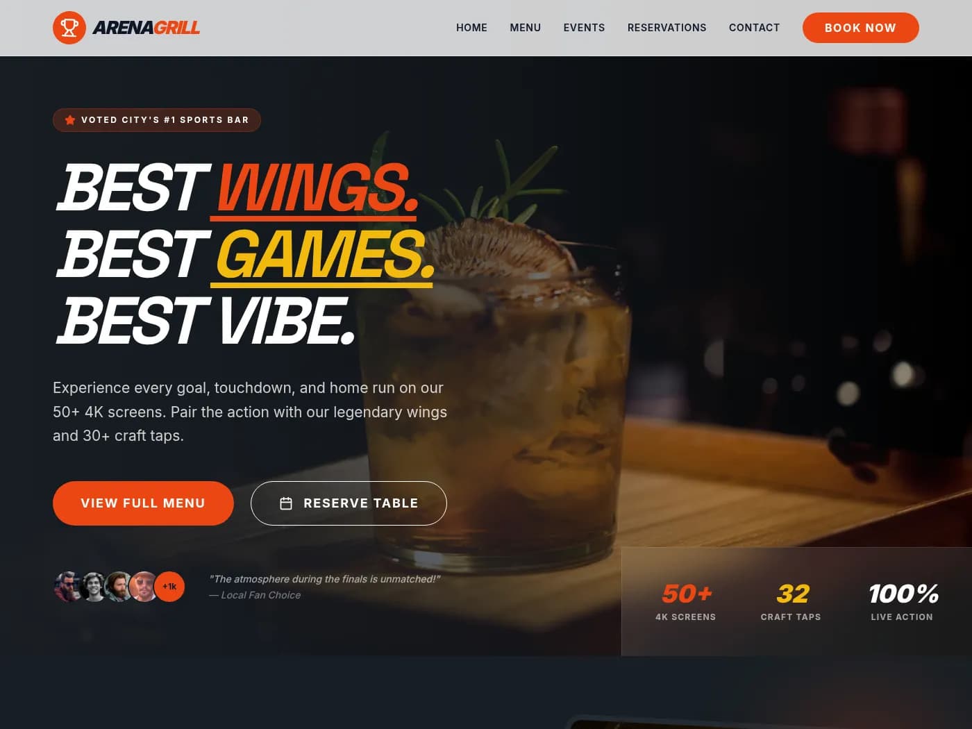 Bar & Restaurant Website