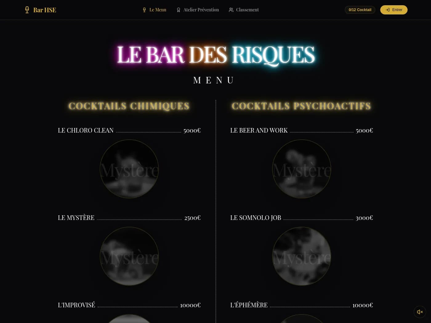Bar des Risques HSE
