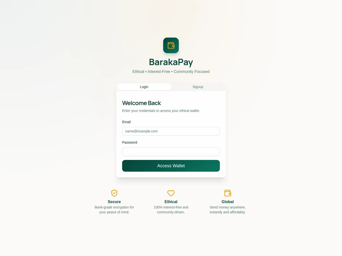 BarakaPay Halal Wallet