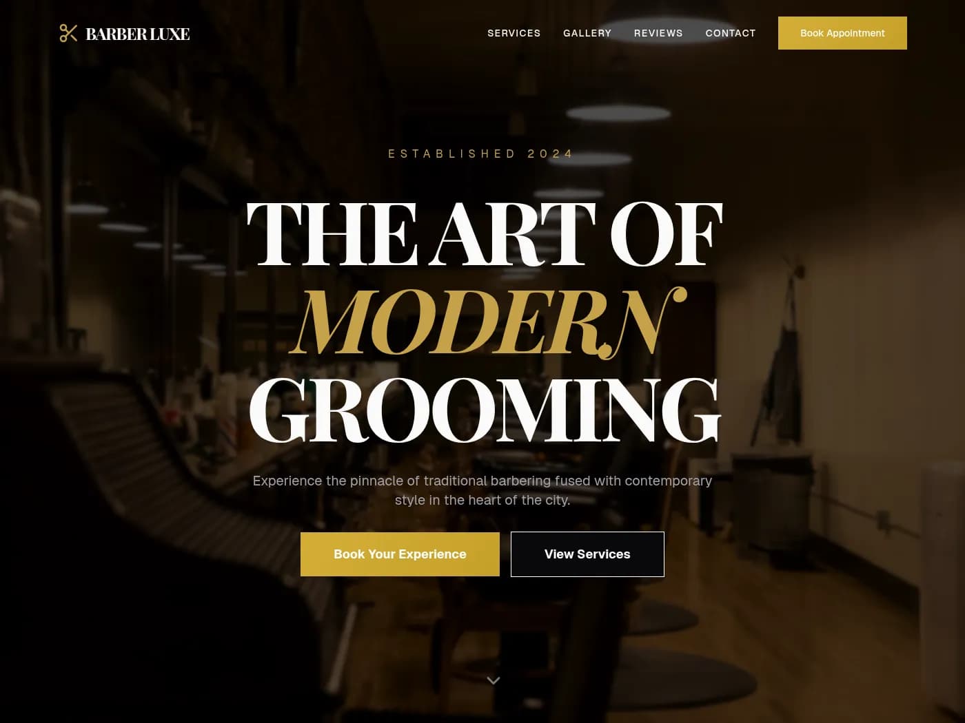 Barber Luxe Landing