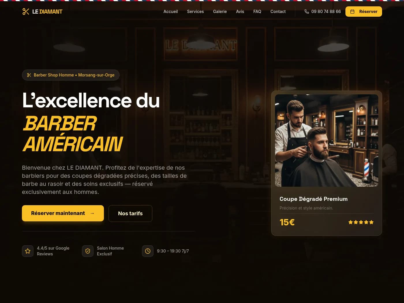 Barber Shop LE DIAMANT Site