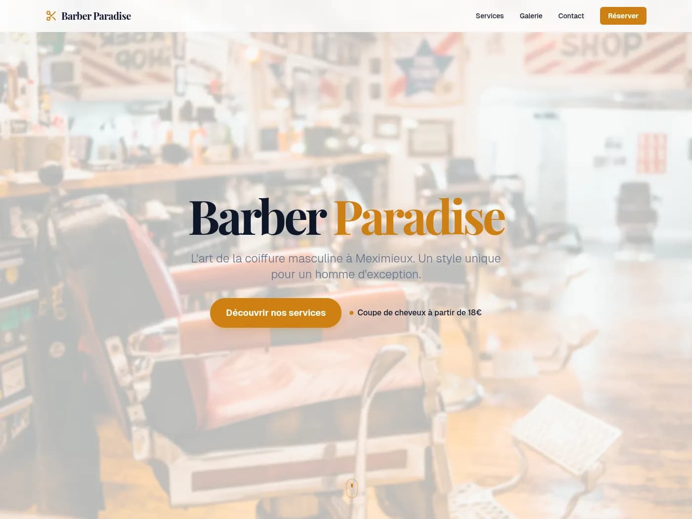 Barber Paradise Website