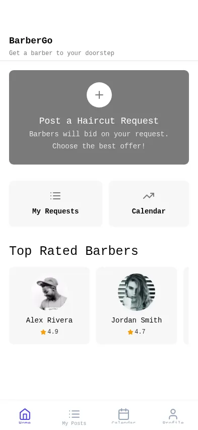 BarberGo Mobile App