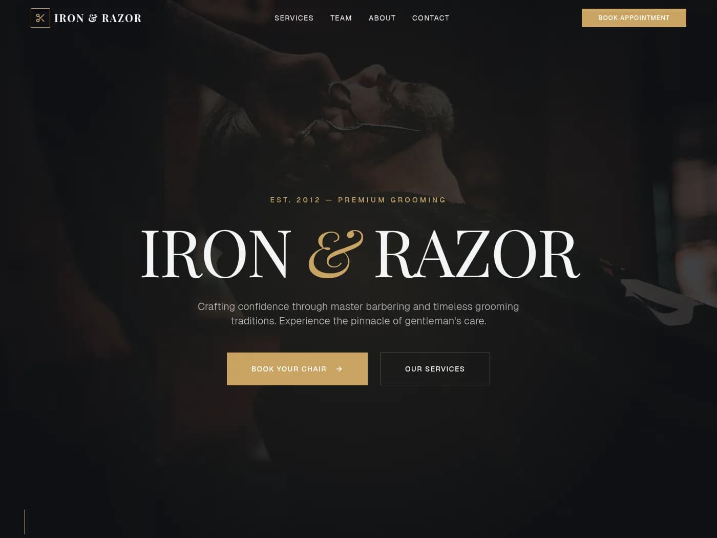 Barbershop Booking Page
