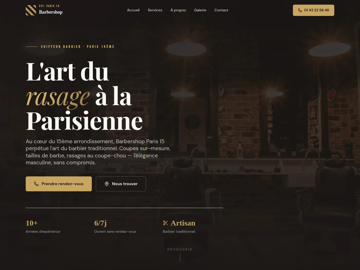 Barbershop Paris 15 Site