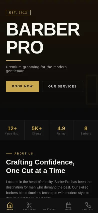 BarberPro Website