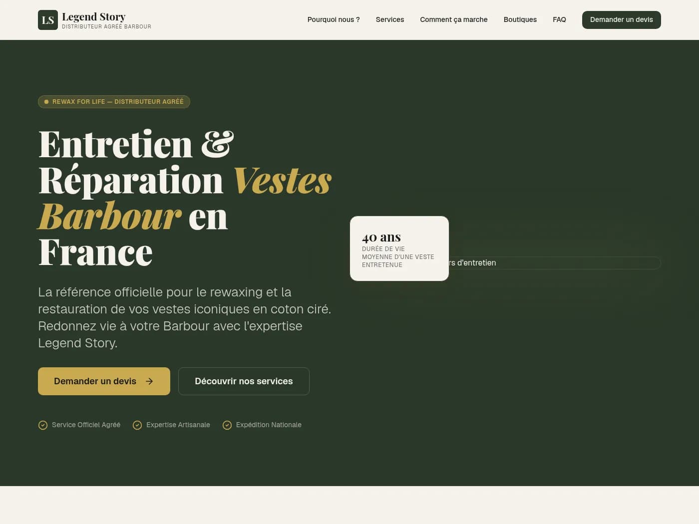 Barbour Care France Landing
