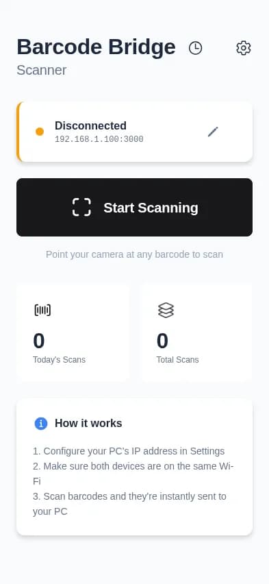 Barcode Bridge Scanner