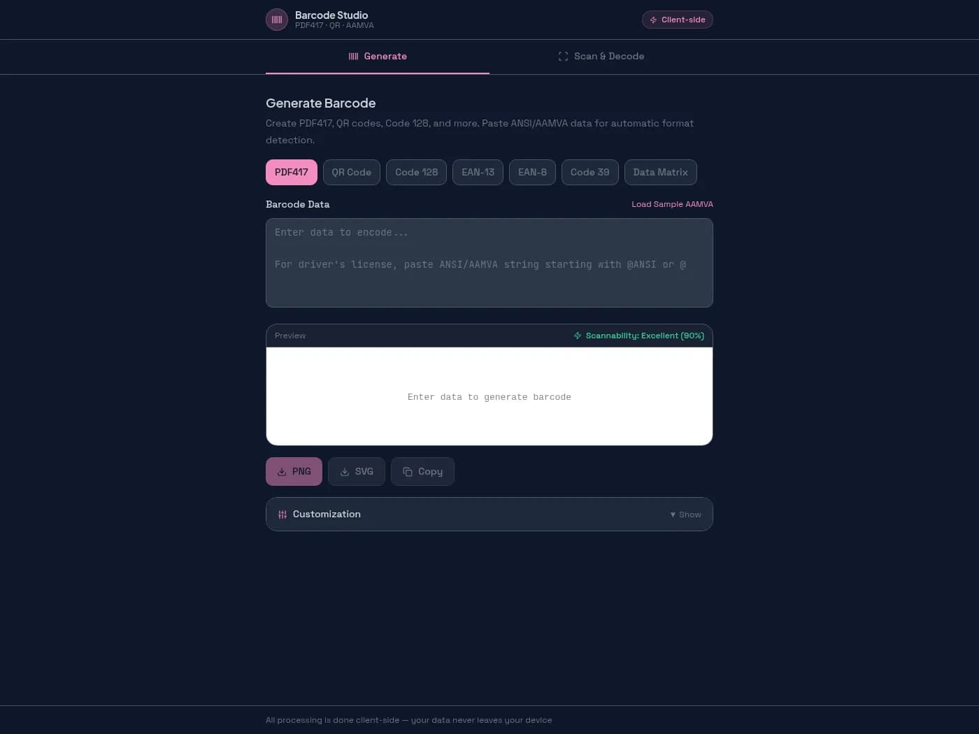 Custom Barcode Studio