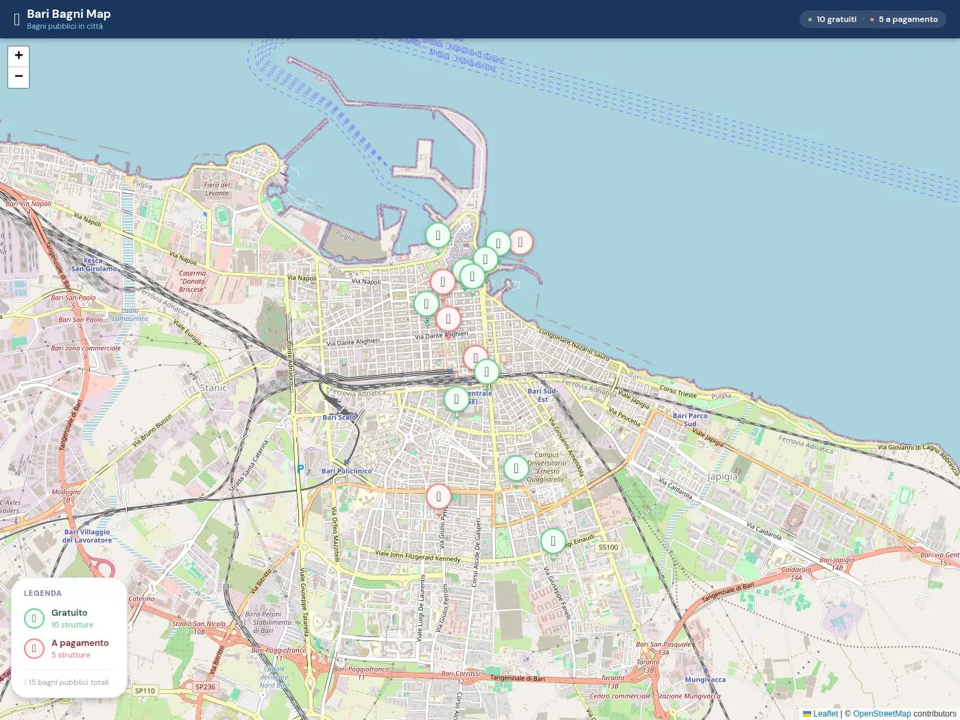 Bari Bagni Map