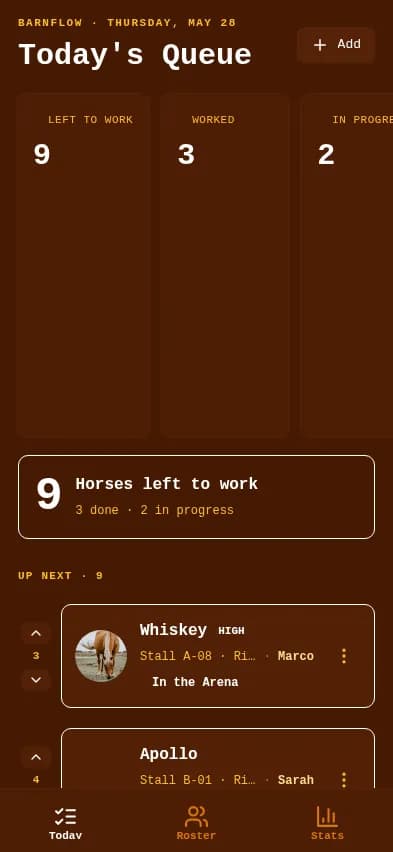 BarnFlow Trainer App