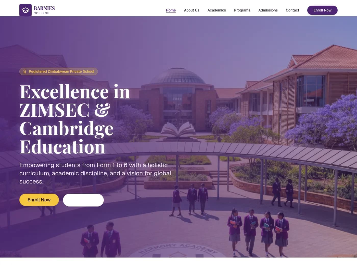 Barnies College Website