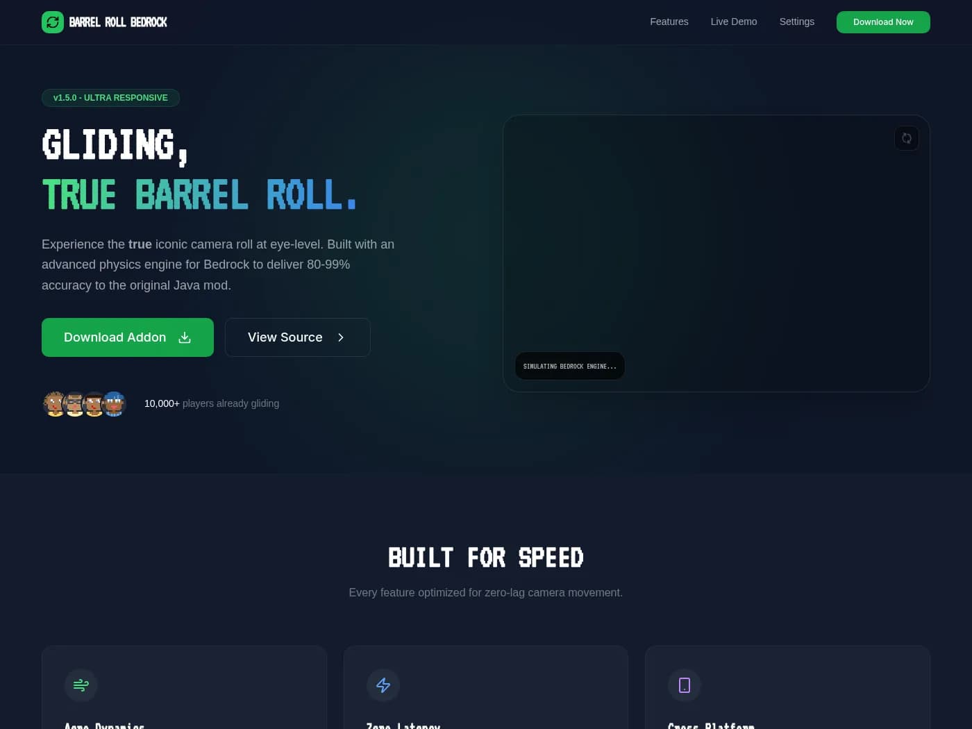 Barrel Roll Bedrock