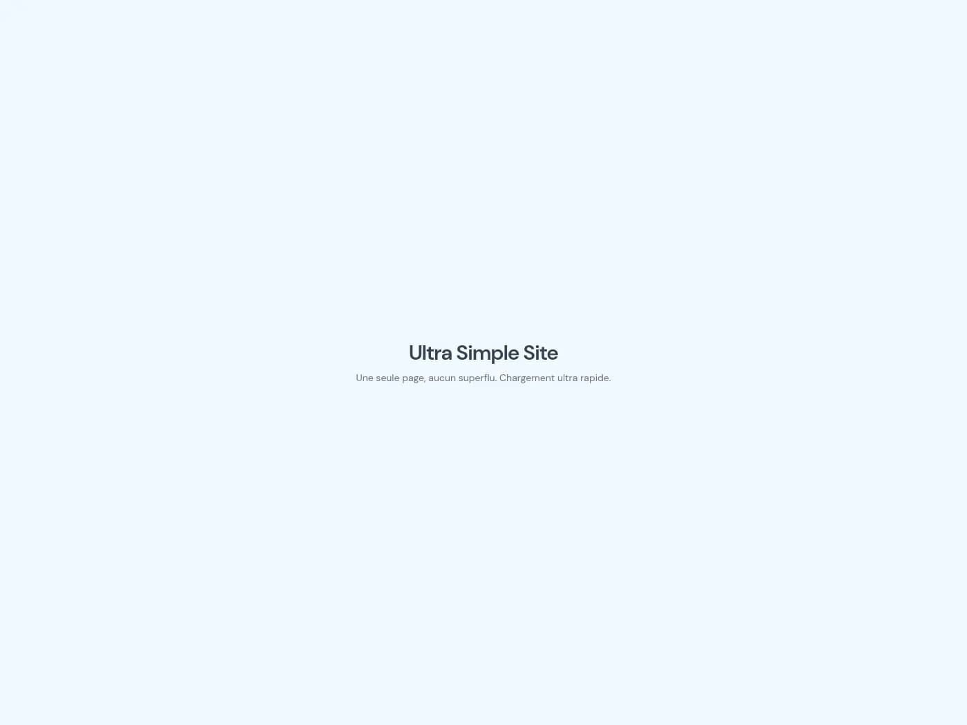 Ultra Simple Site