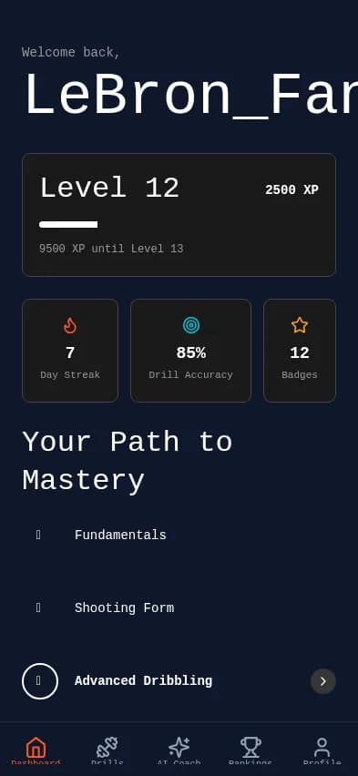 HoopMaster Progress Tracker