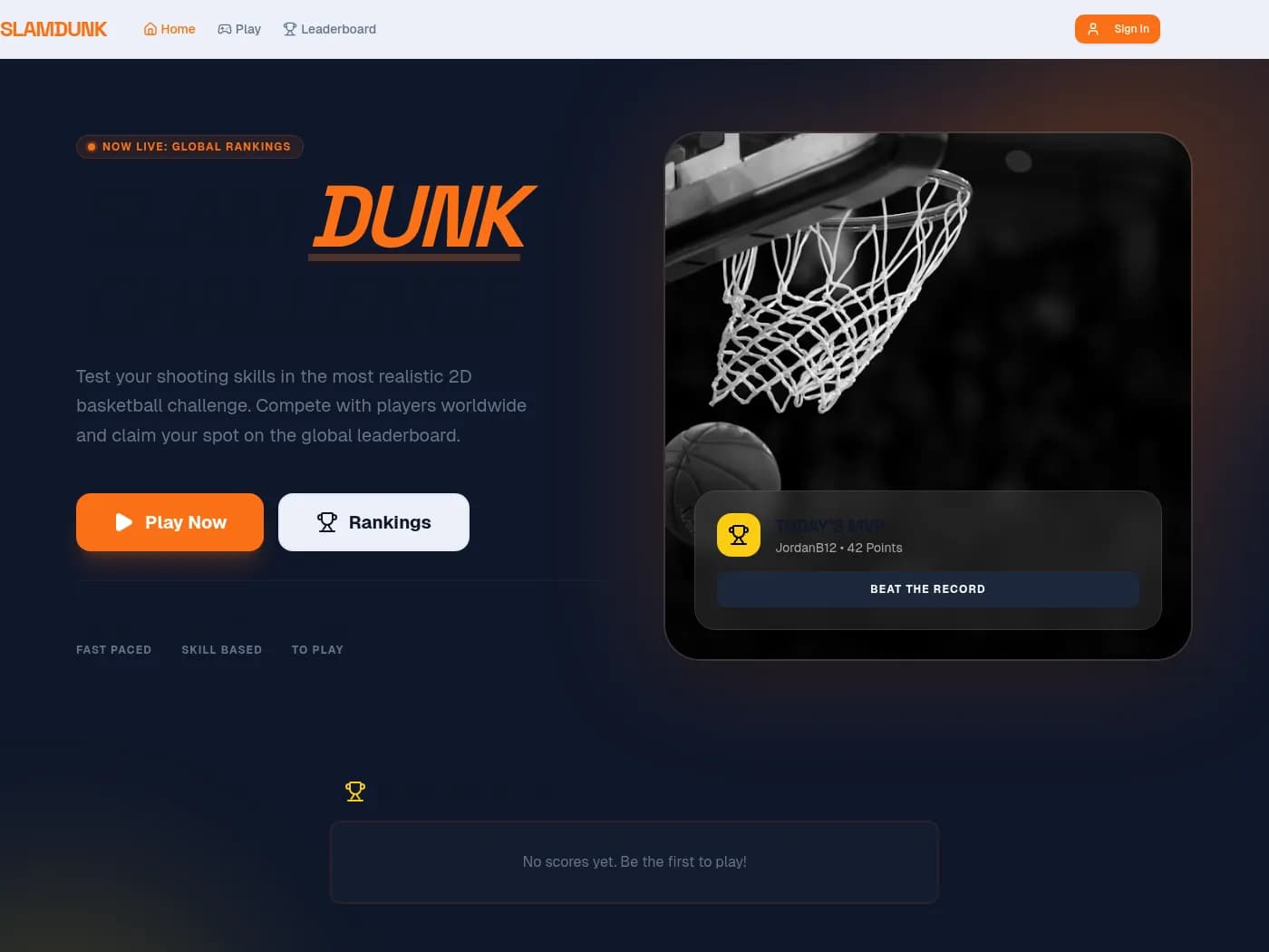 Hoops Challenge Game