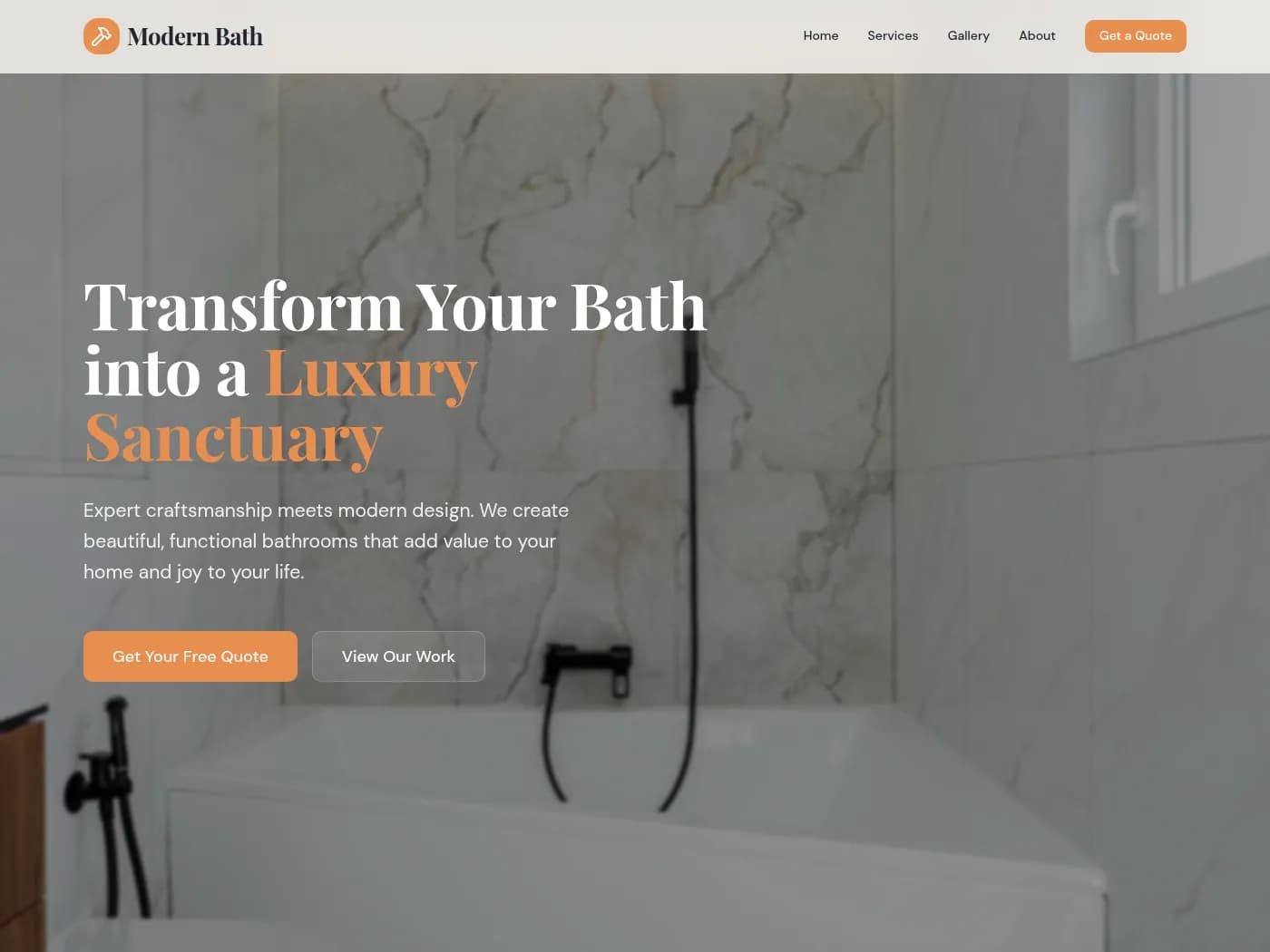 Modern Bath Remodel Site