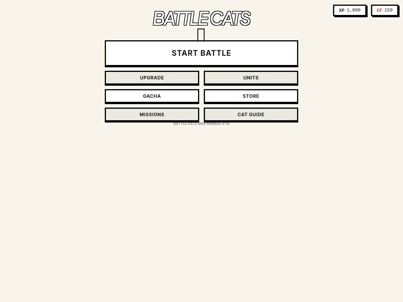Battle Cats Web Remake