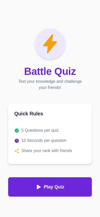 Battle Quiz App