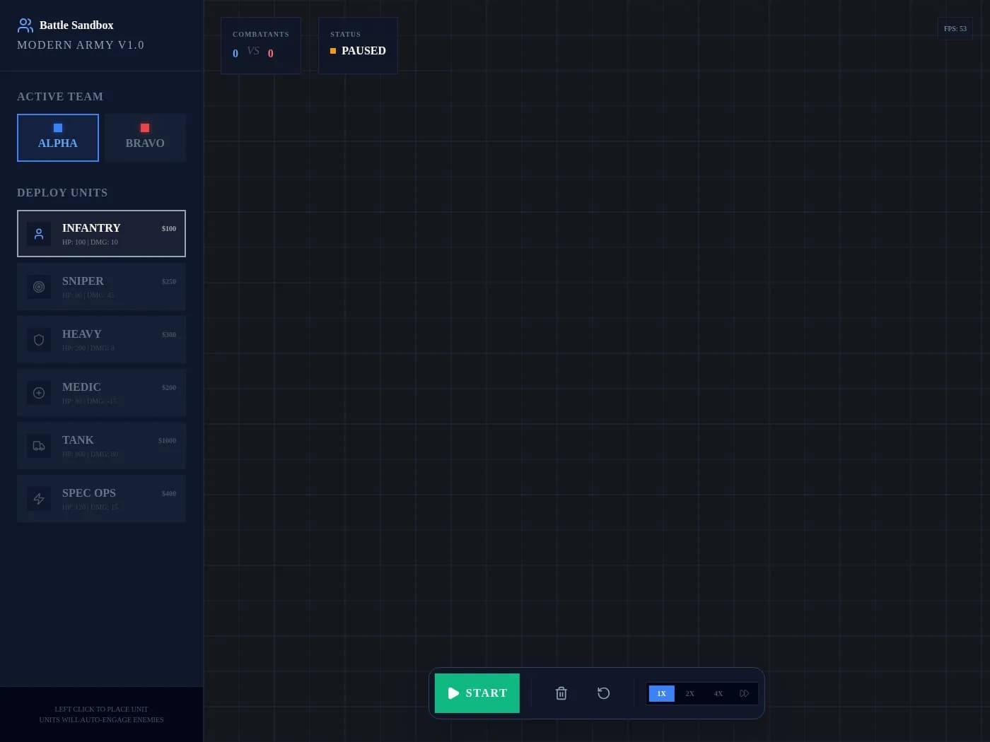 Battle Sandbox Simulator