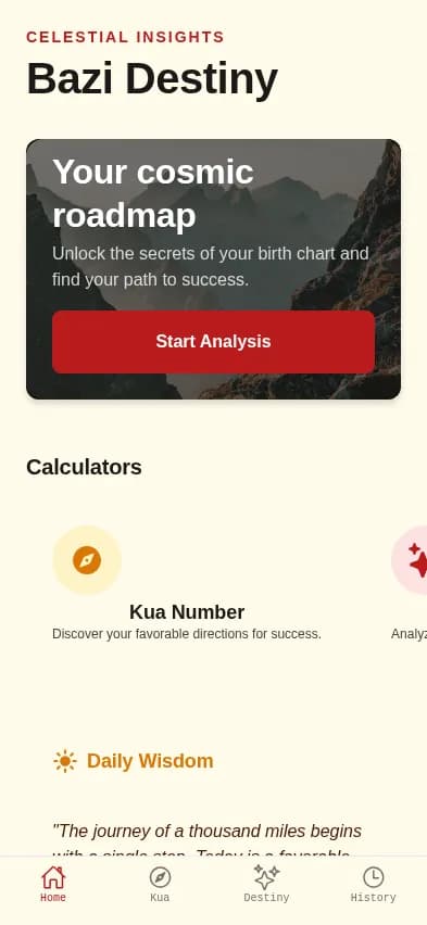 Bazi Destiny Calculator