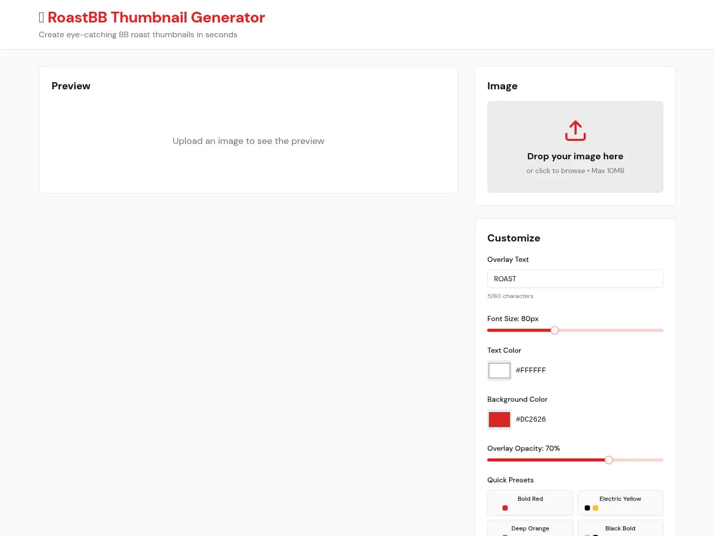 RoastBB Thumbnail Generator