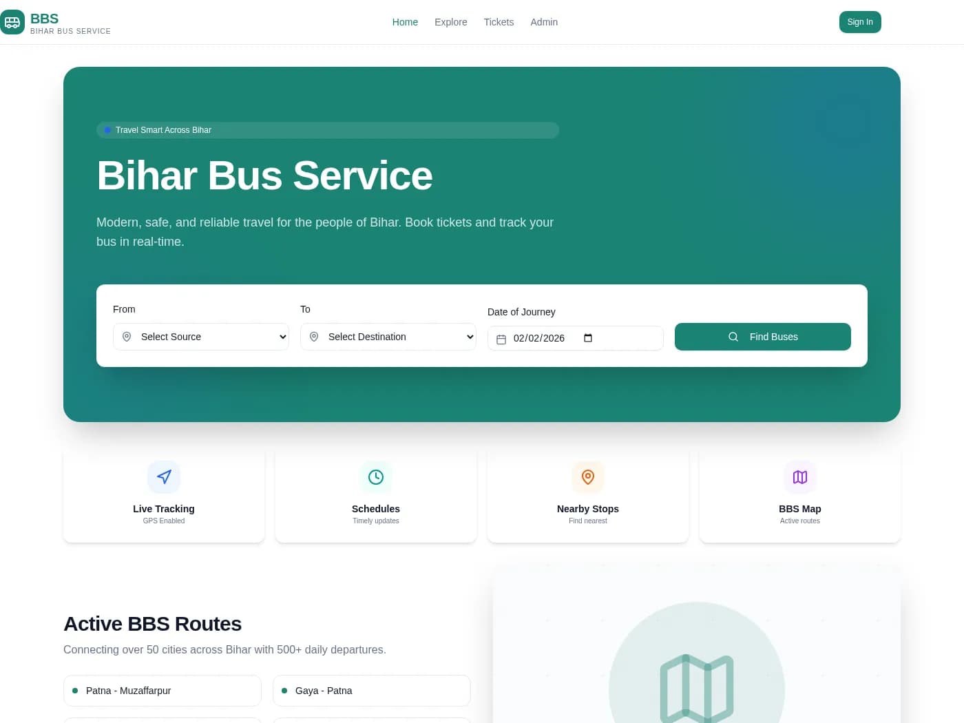 Bihar Bus SmartUI