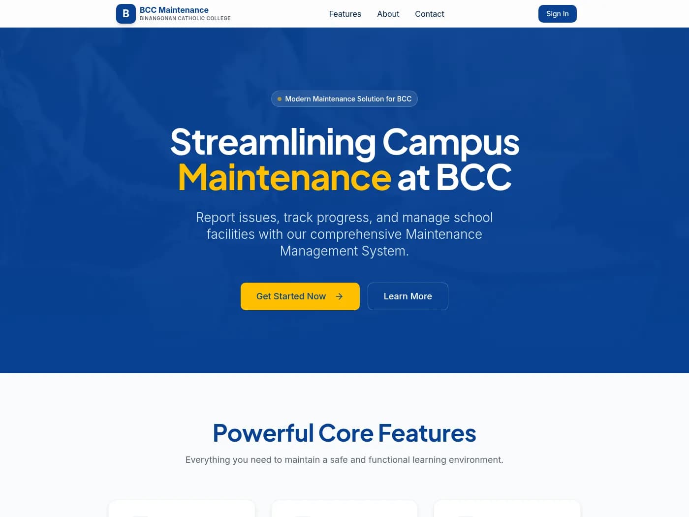 BCC Maintenance Suite