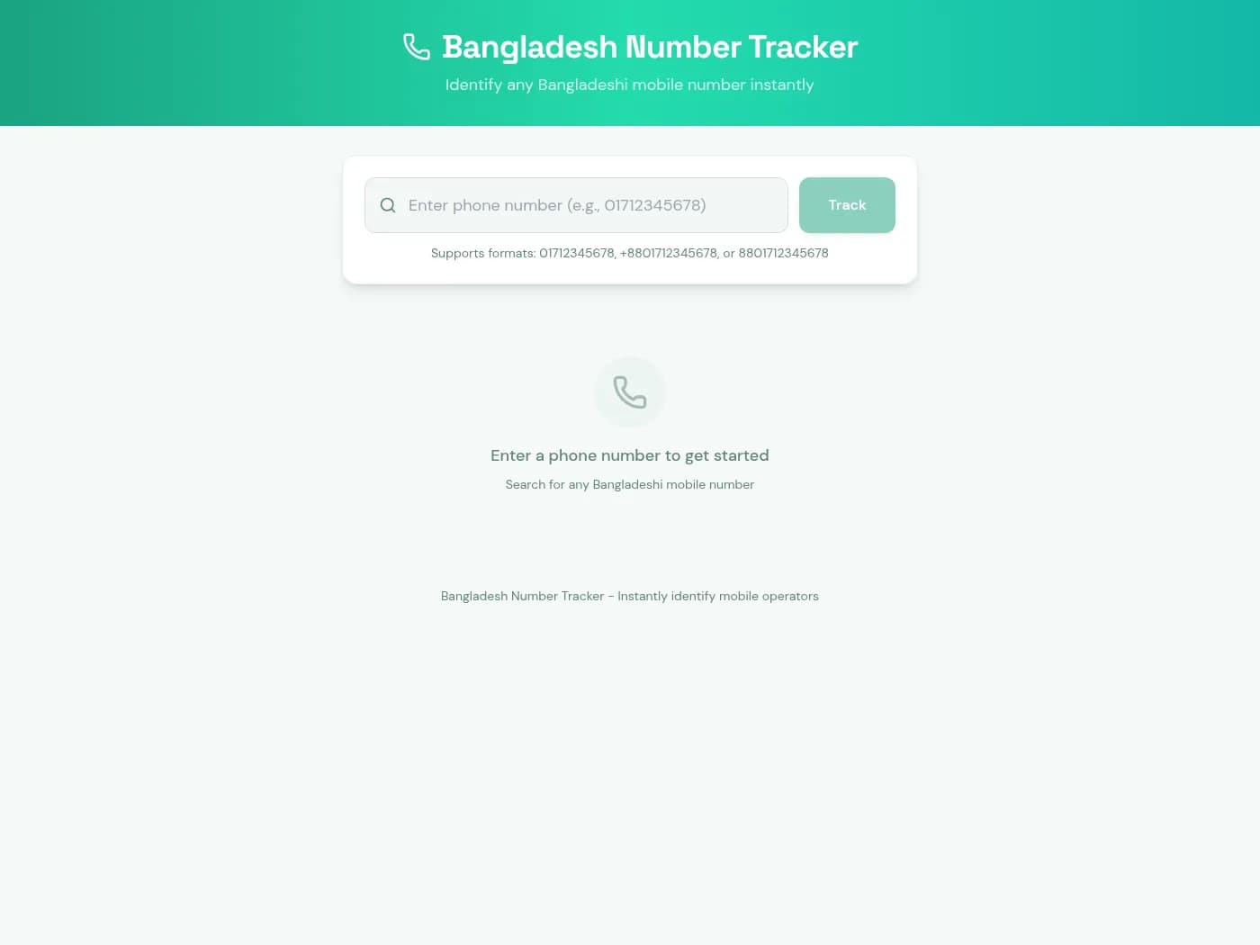 Bangladesh Number Tracker