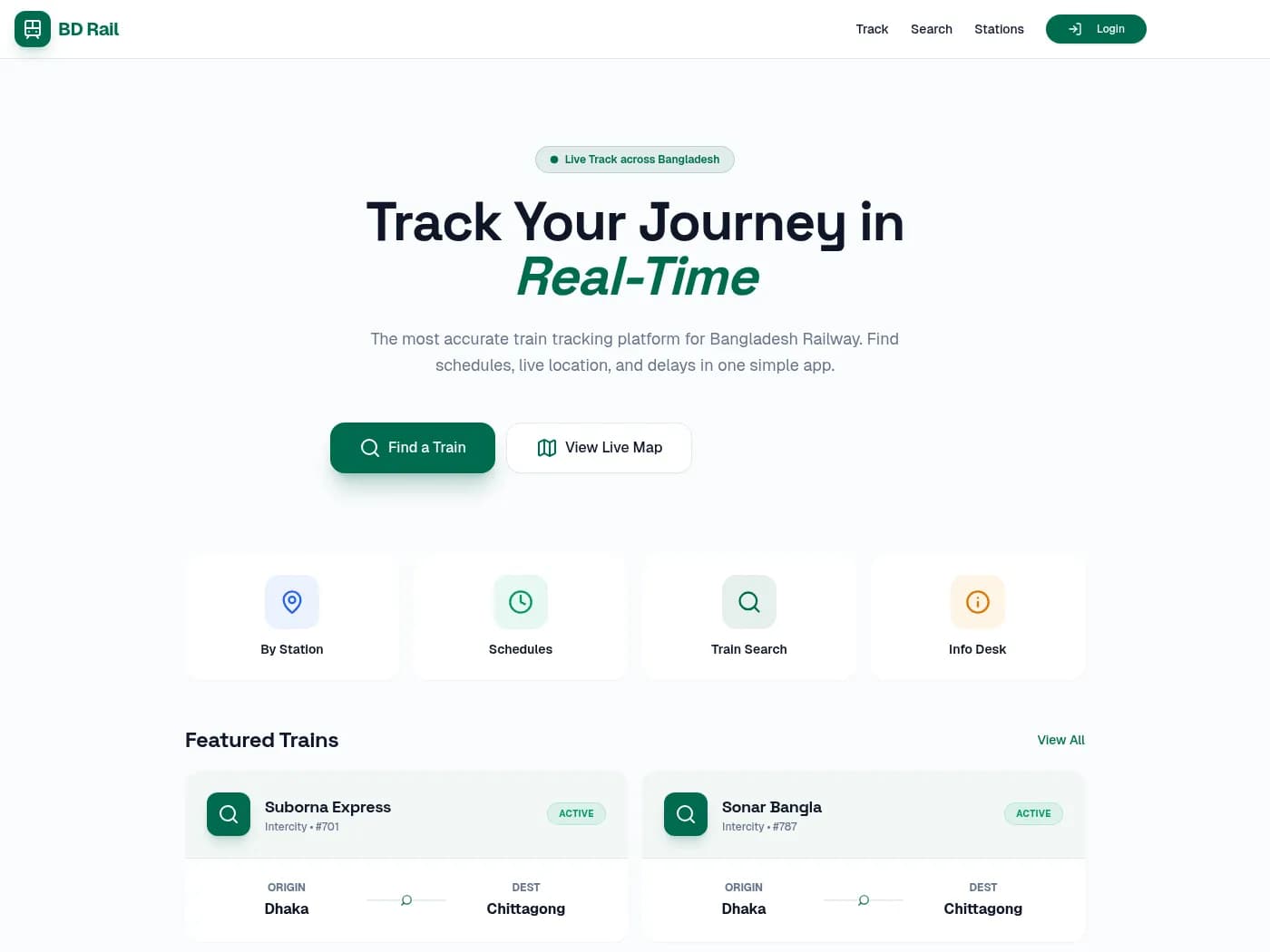 Bangladesh Train Tracker