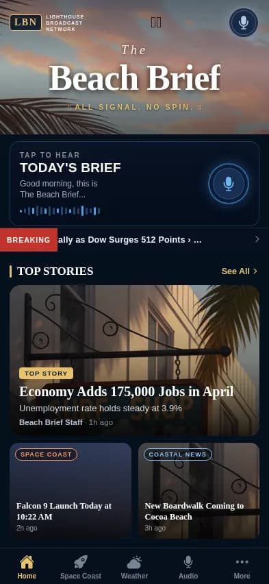 Beach Brief Media App