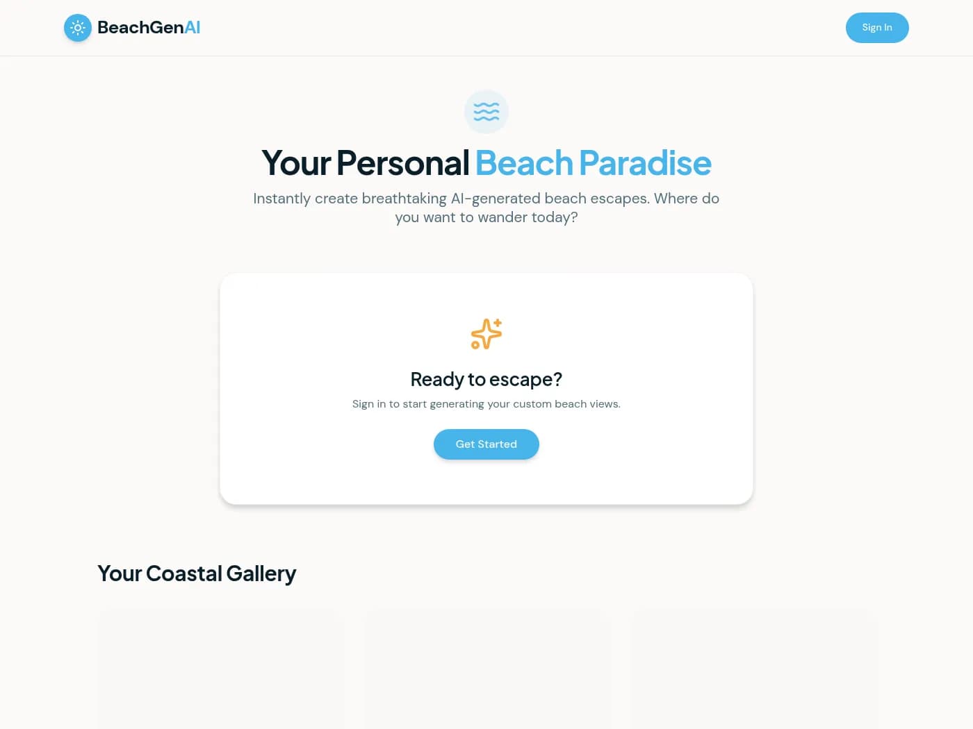 Beach Image Generator