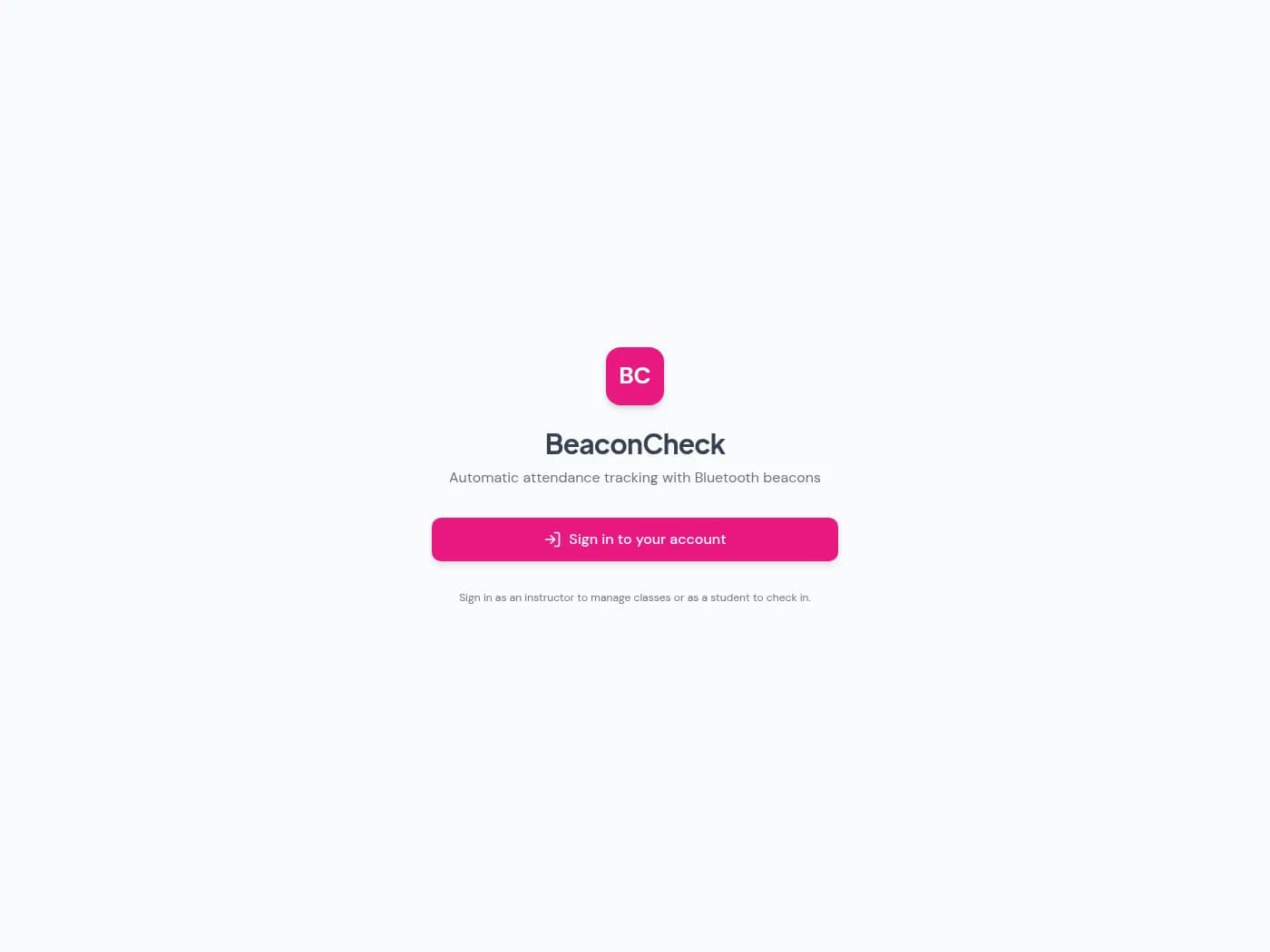 BeaconCheck Attendance System