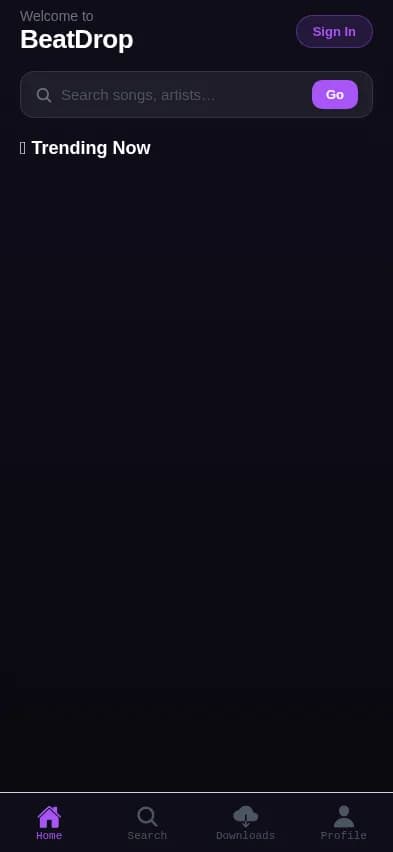 BeatDrop Music App