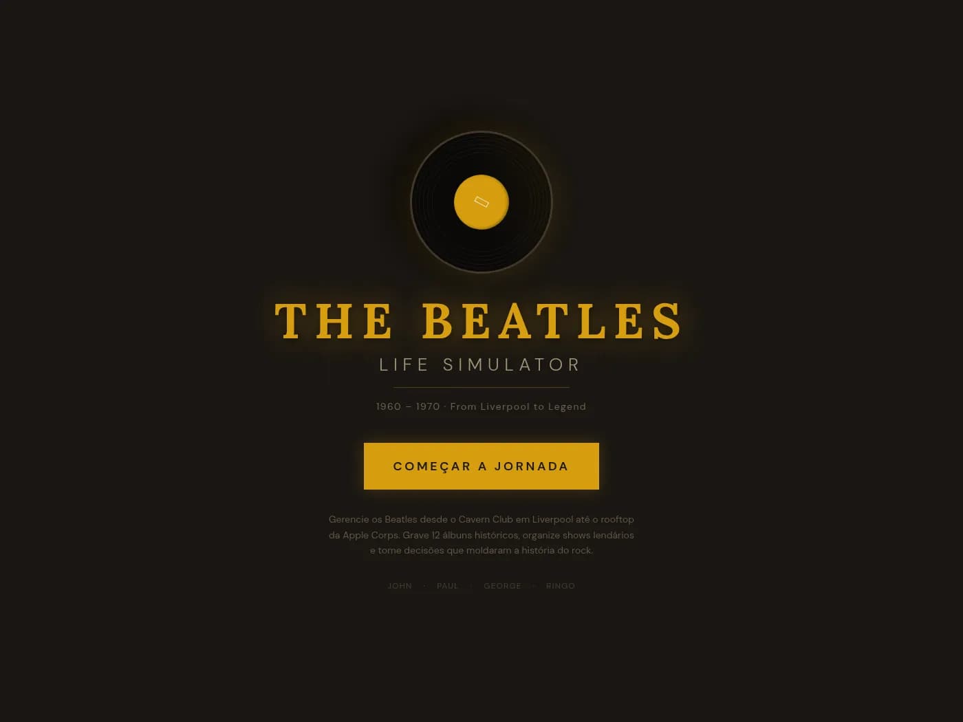Beatles Life Simulator