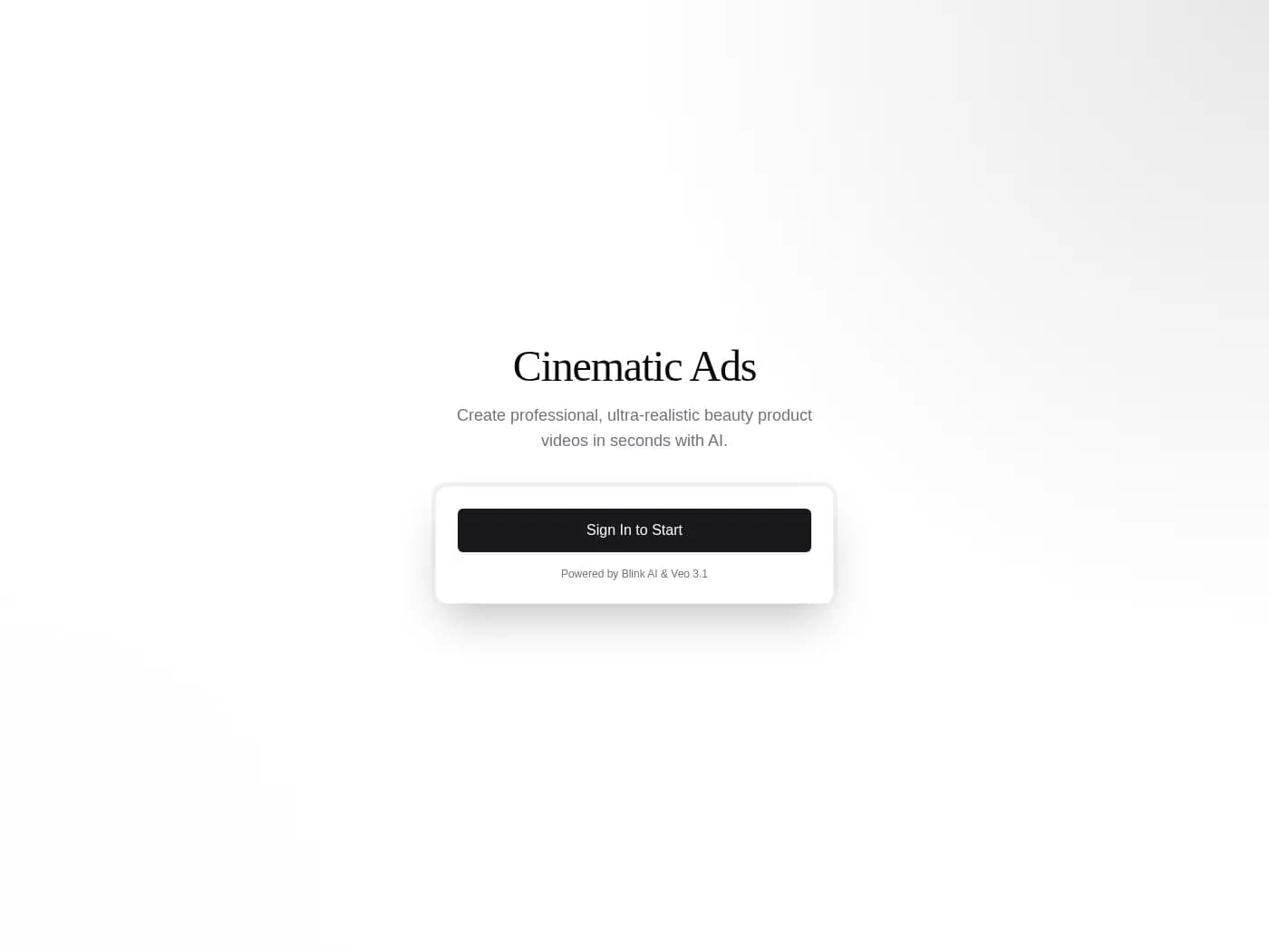 Cinematic Beauty Ad Visualizer