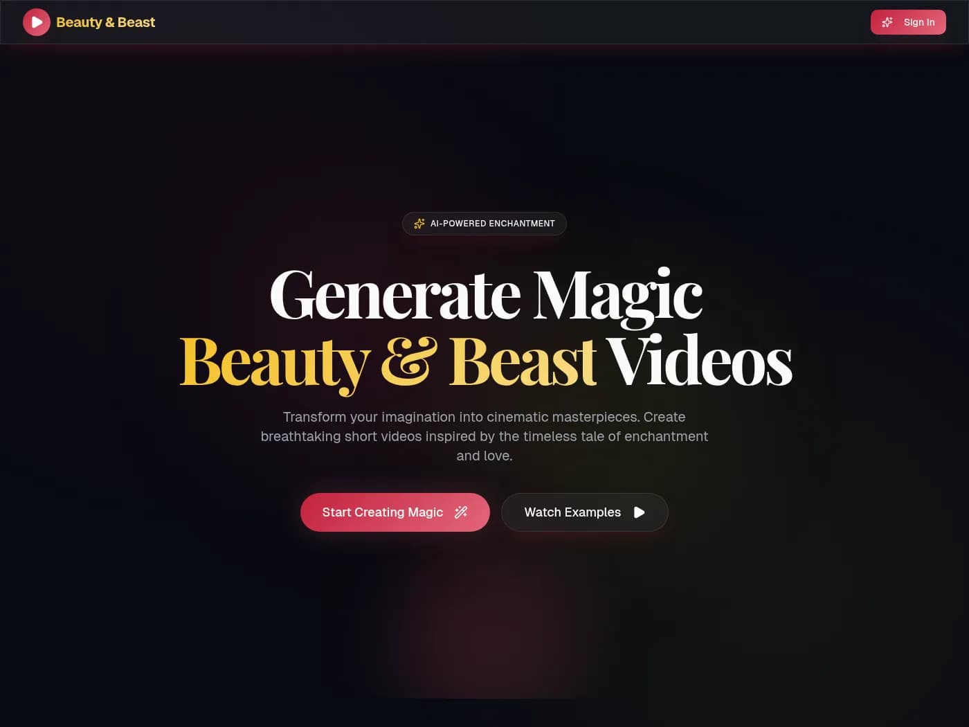 Beauty & Beast Video Maker