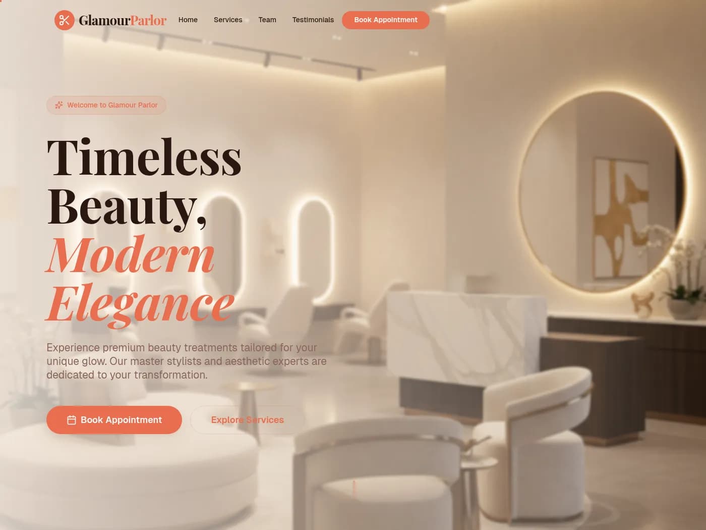 Glamour Parlor Page