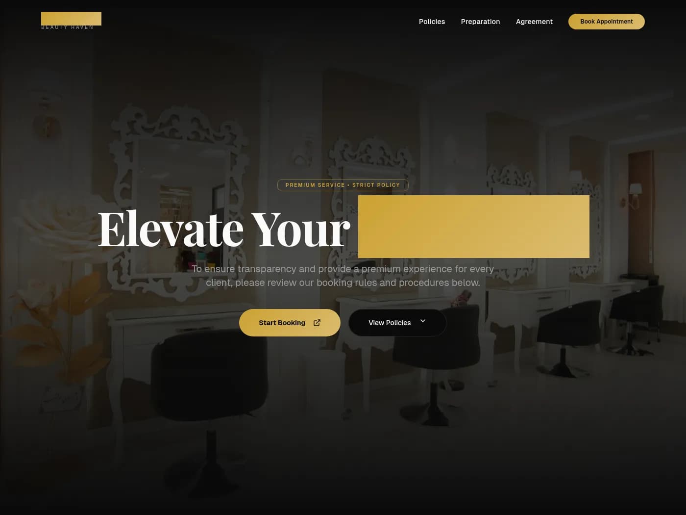 Beauty Haven Policy Page