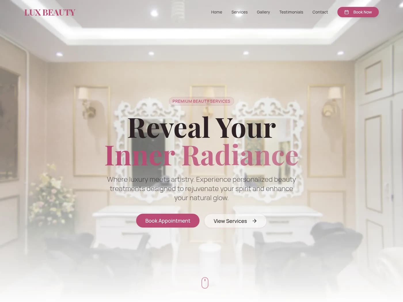 Lux Beauty Salon Website