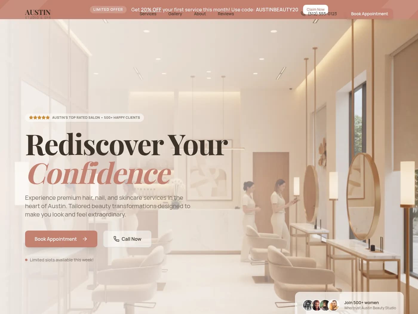 Austin Beauty Studio Site