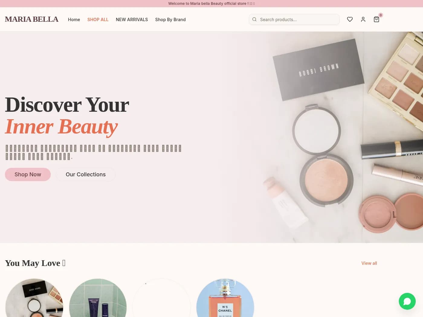 Beauty Store Web Redesign