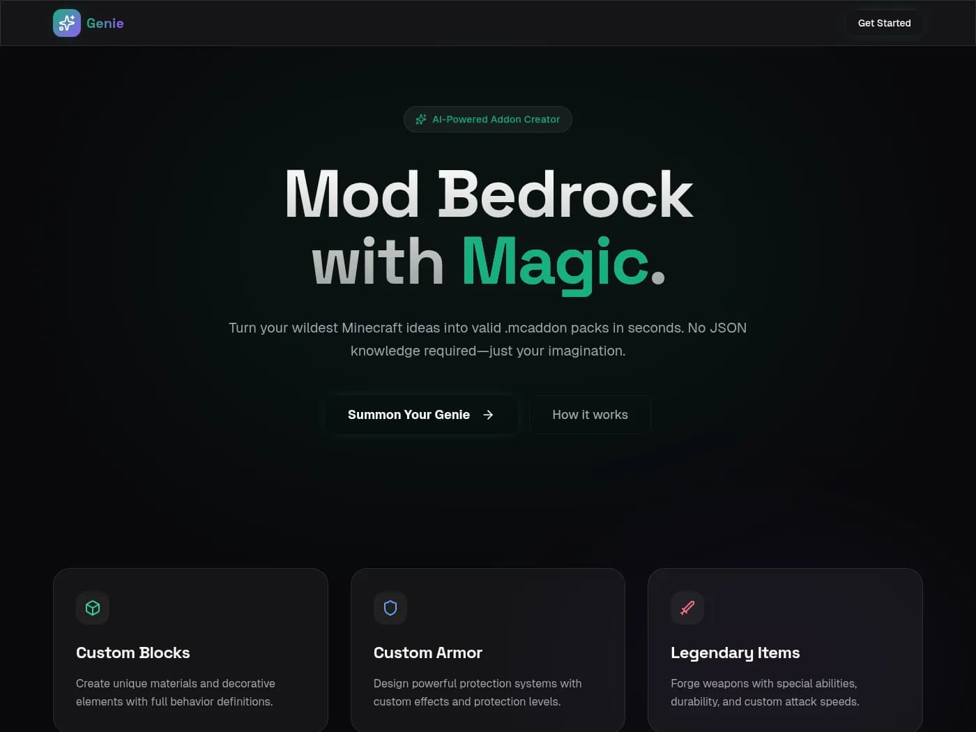 Bedrock Addon Genie