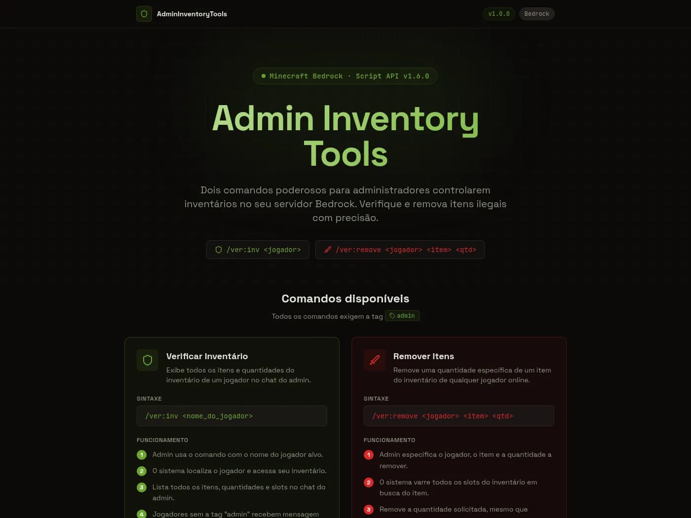Minecraft Admin Commands