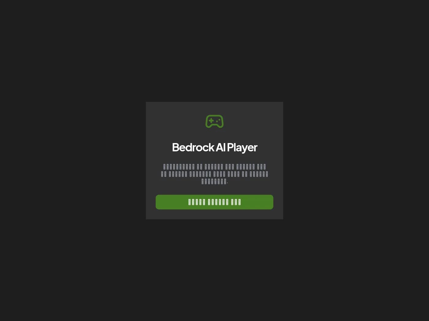 Bedrock AI Player