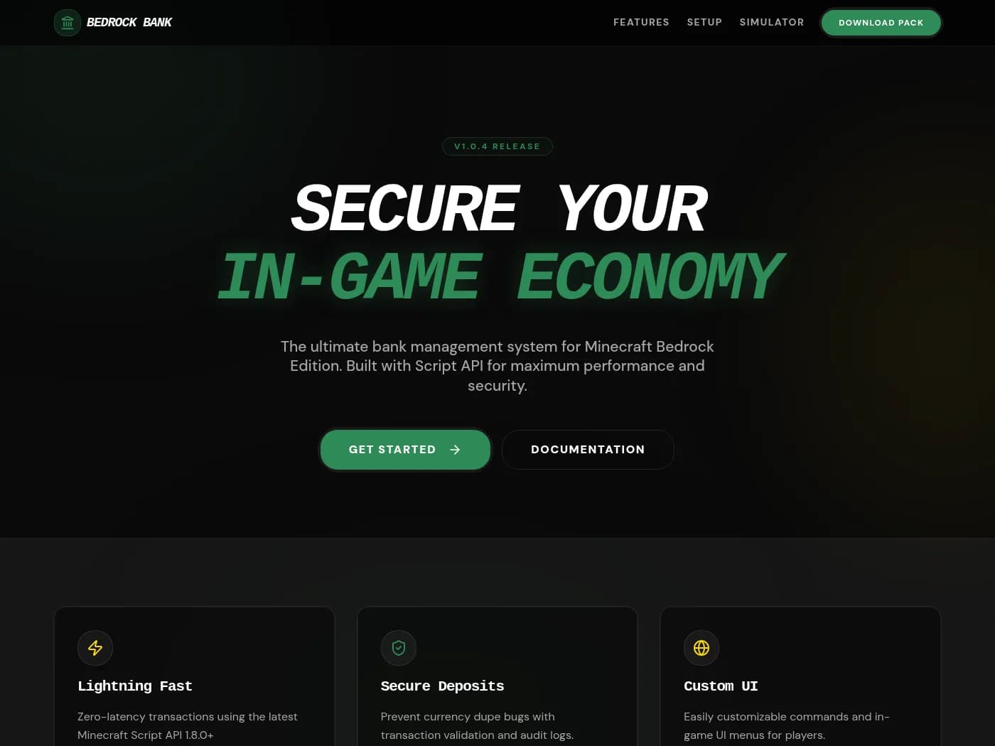 Minecraft Bedrock Bank