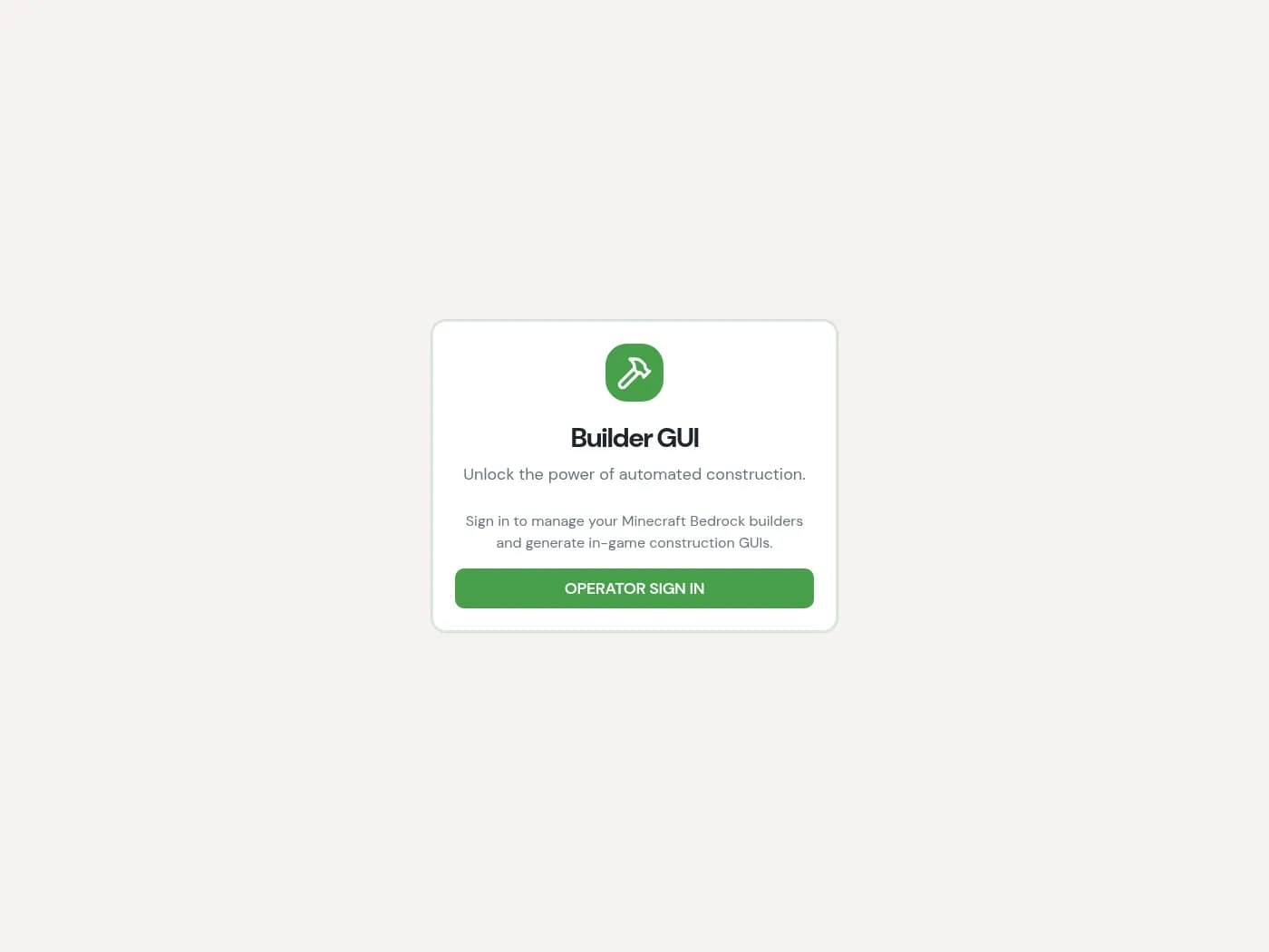 Minecraft Builder GUI
