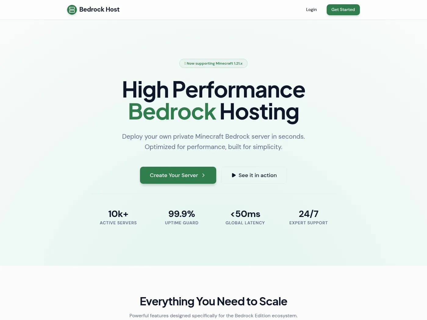 Bedrock MC Server Host