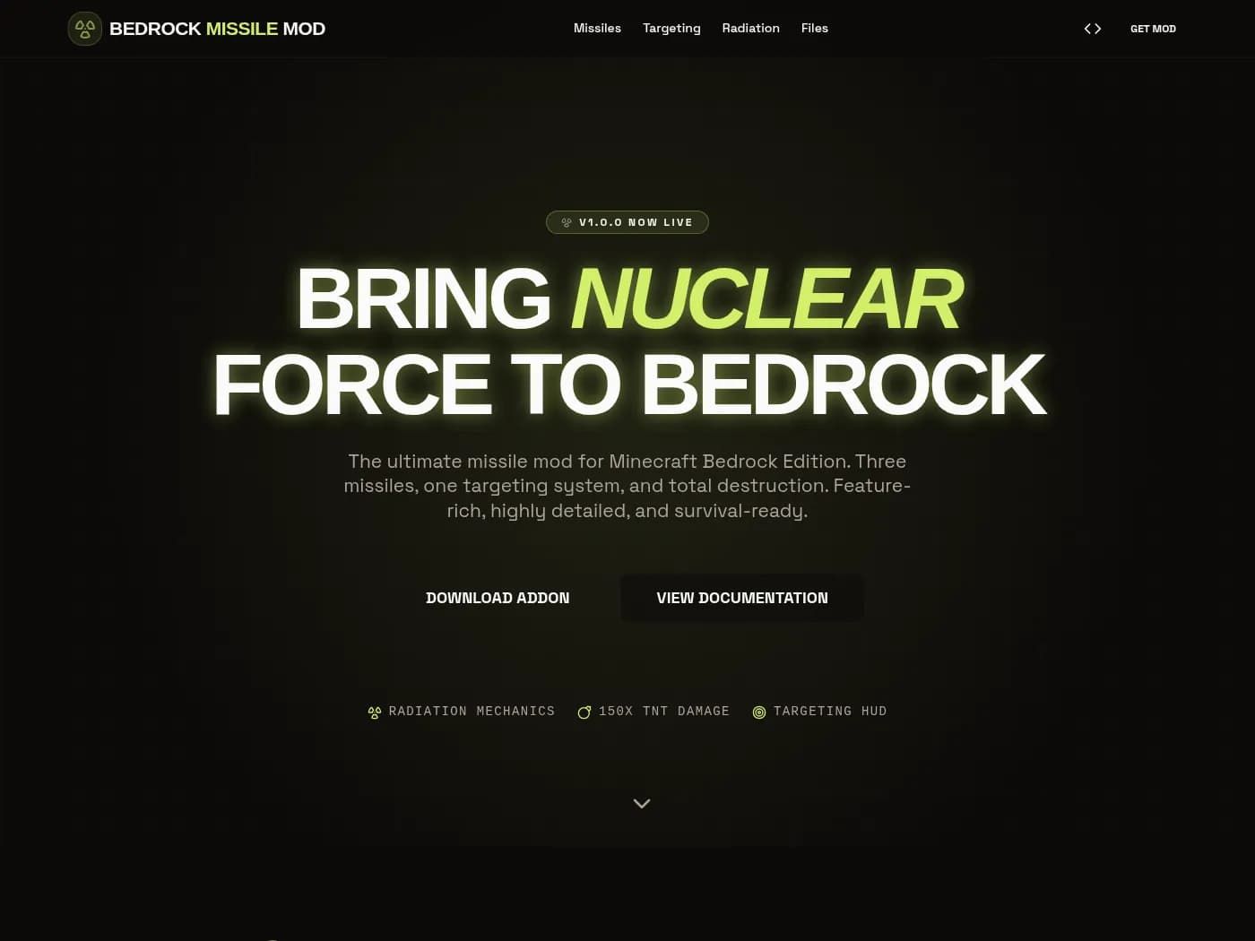 Bedrock Missile Mod