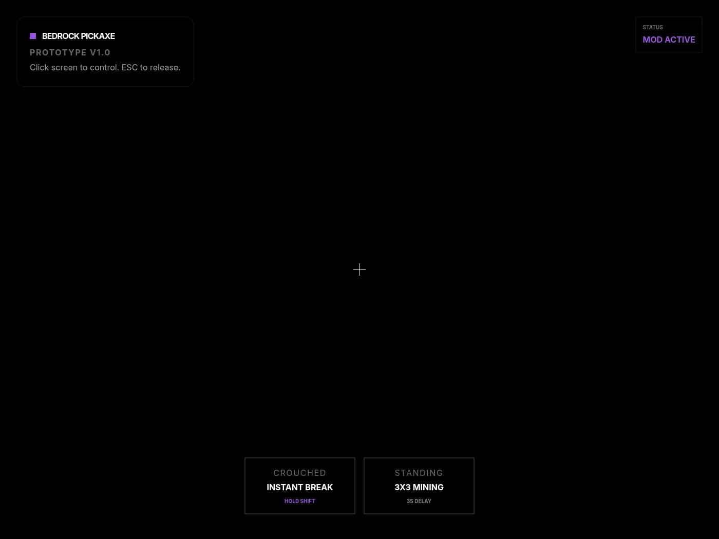 Bedrock Pickaxe Mod